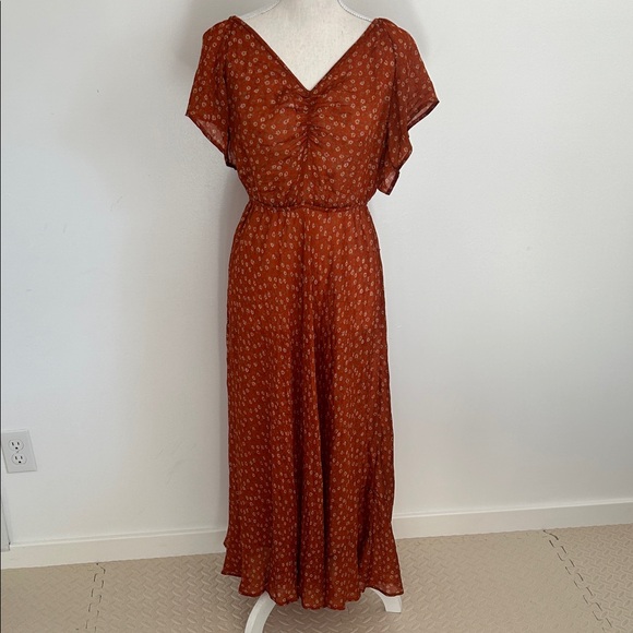 Mes Demoiselles | Dresses | Mes Demonisolles Rust Orange Floral Maxi ...